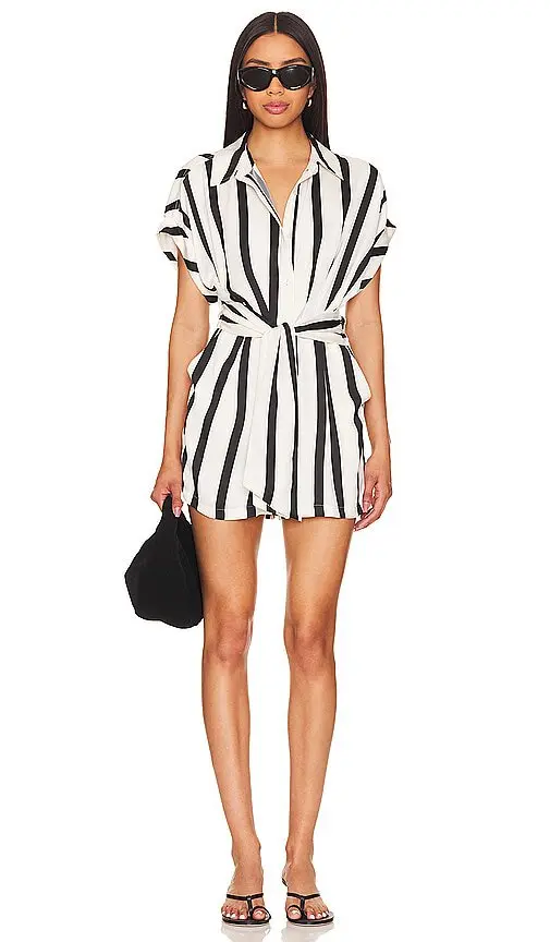 Steve Madden Tori Romper - Cream & Black