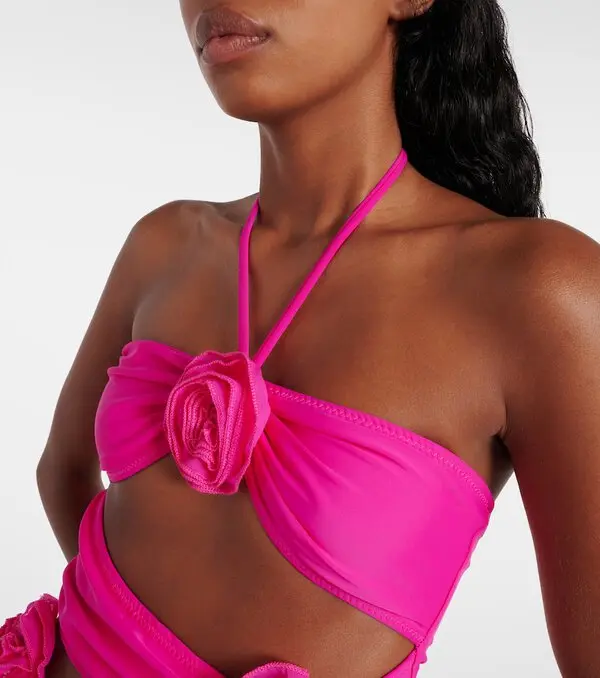 SAME Floral-appliqué Swimsuit - Pink