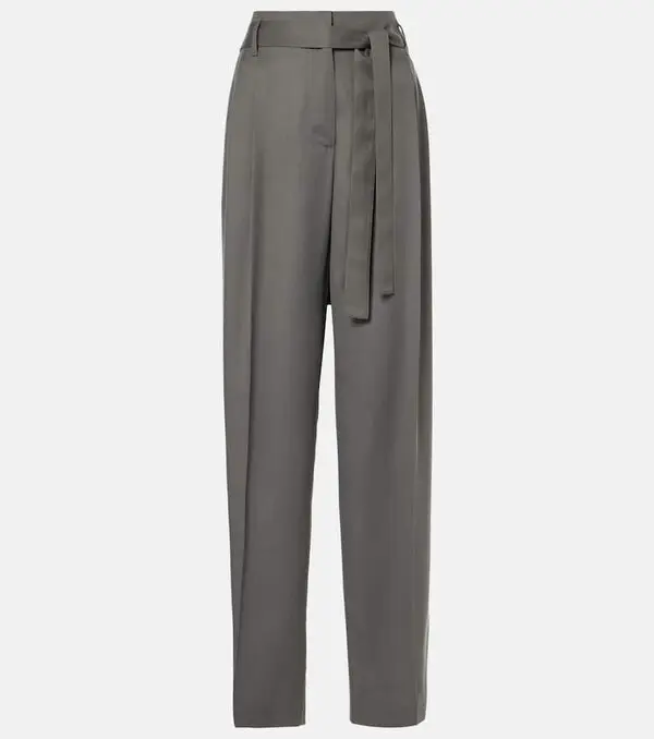THE ROW Lonan High-rise Straight Pants - Grey