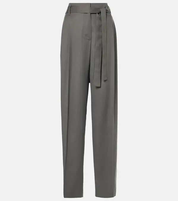THE ROW Lonan High-rise Straight Pants - Grey