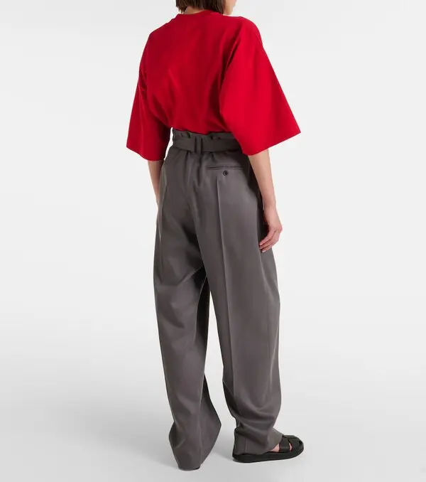 THE ROW Lonan High-rise Straight Pants - Grey