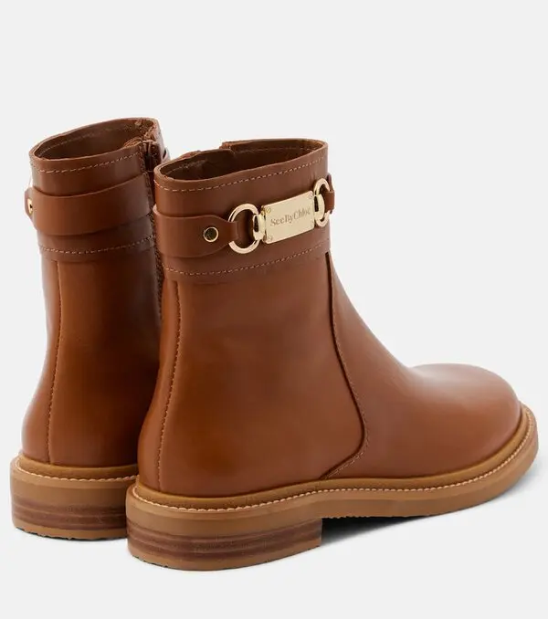 See By Chloé Signature Leather Ankle Boots