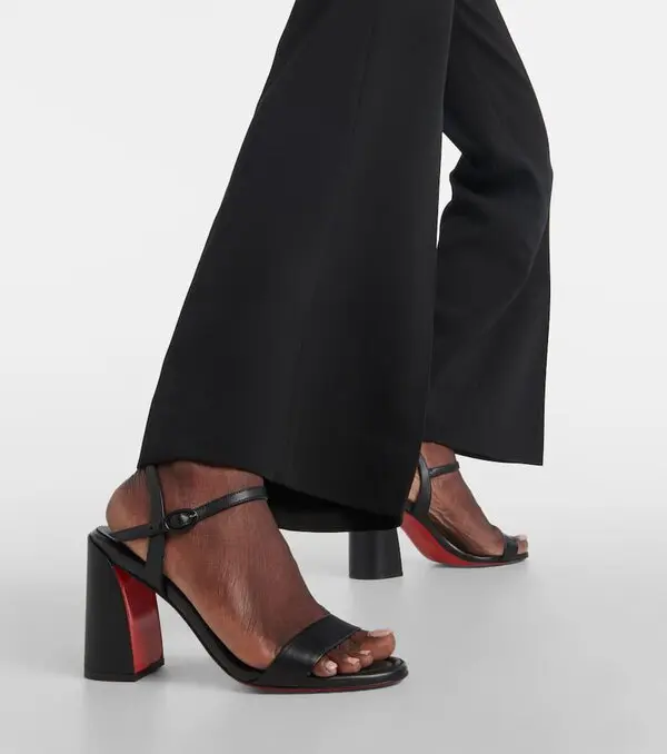 CHRISTIAN LOUBOUTIN Miss Jane 85 Leather Sandals - Black