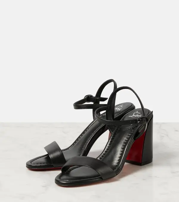 CHRISTIAN LOUBOUTIN Miss Jane 85 Leather Sandals - Black