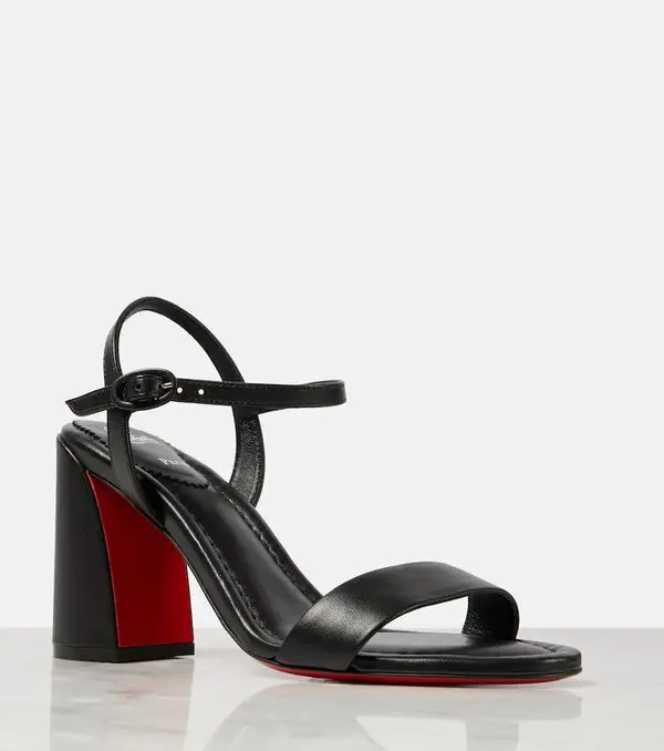 CHRISTIAN LOUBOUTIN Miss Jane 85 Leather Sandals - Black