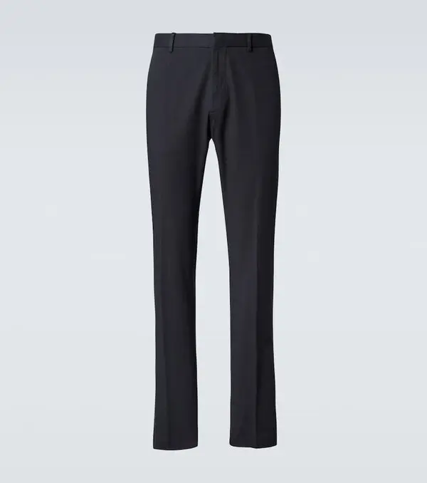 Zegna Cotton-blend Chinos - Blue