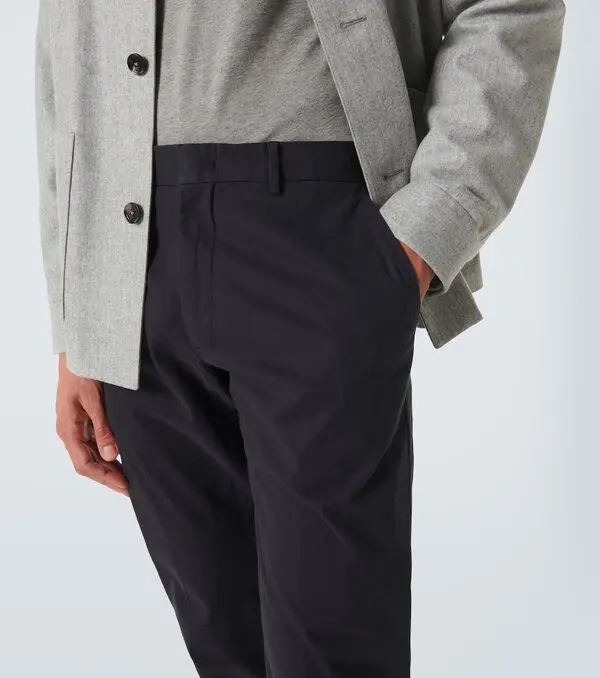 Zegna Cotton-blend Chinos - Blue