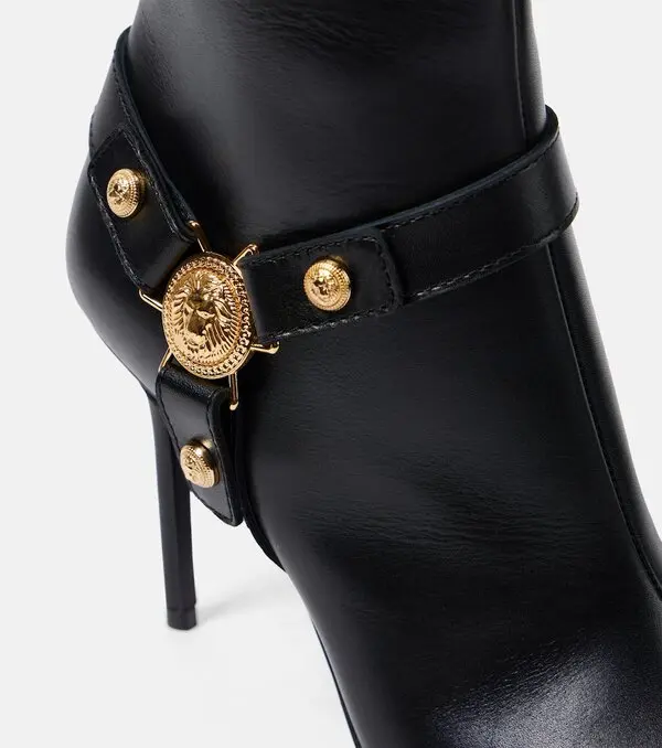 Balmain Eva Leather Ankle Boots