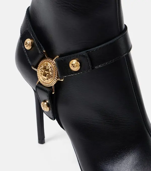 Balmain Eva Leather Ankle Boots