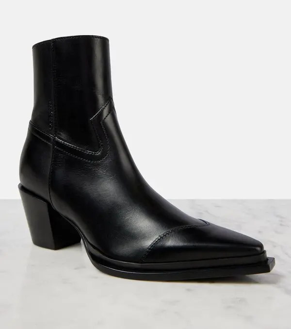 JIMMY CHOO Cece 60 Leather Ankle Boots - Black