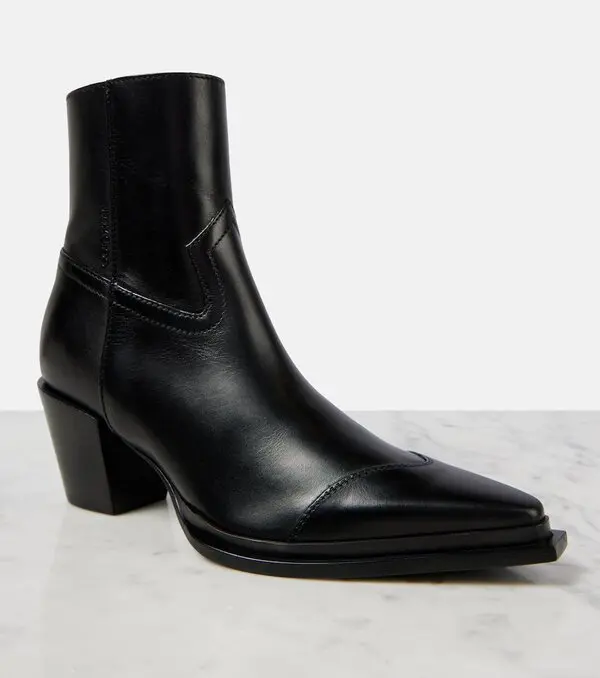 JIMMY CHOO Cece 60 Leather Ankle Boots - Black