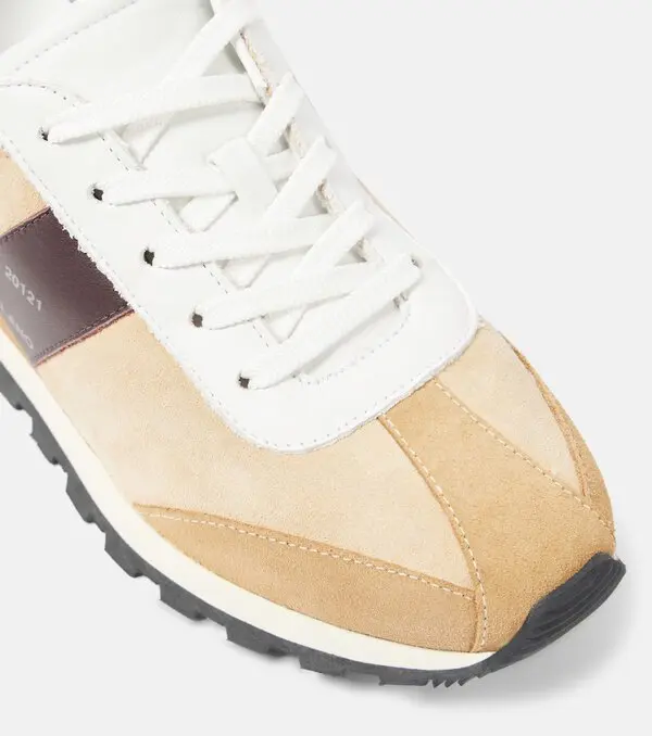 Hogan Leather-trimmed Suede Sneakers