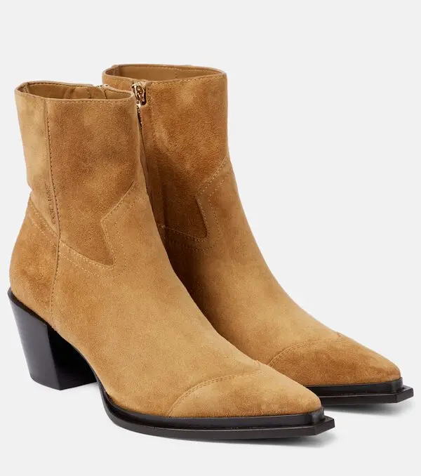 JIMMY CHOO Cece 60 Suede Cowboy Boots