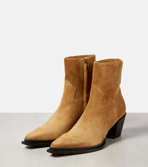 JIMMY CHOO Cece 60 Suede Cowboy Boots