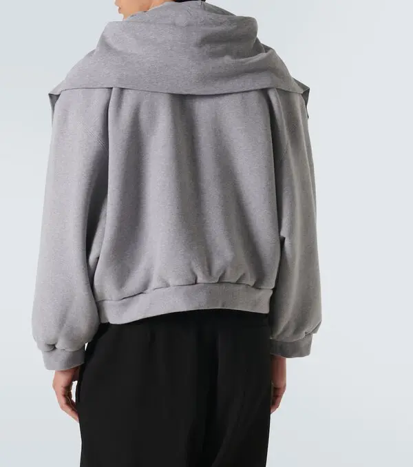 Balenciaga Incognito Deconstructed Cotton Jersey Hoodie