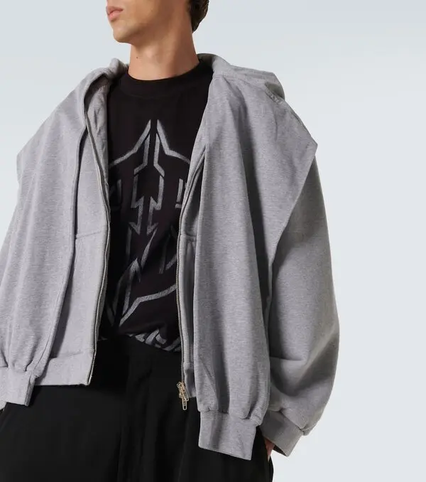 Balenciaga Incognito Deconstructed Cotton Jersey Hoodie