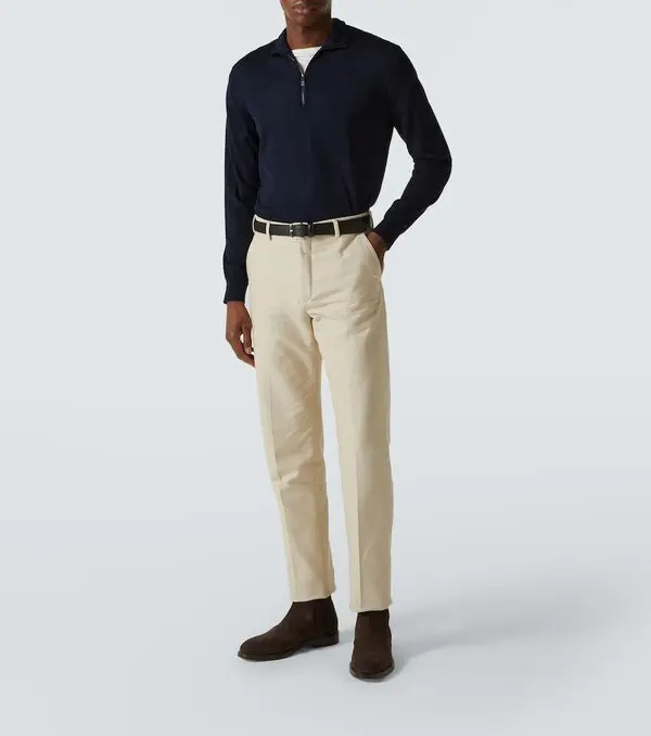 Zegna Wool Half-zip Sweater - Blue