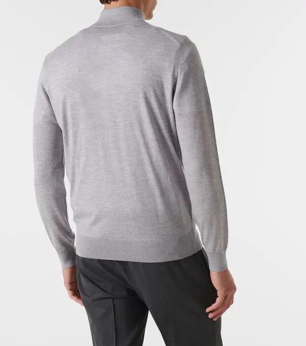 Zegna Wool Half-zip Sweater - Grey