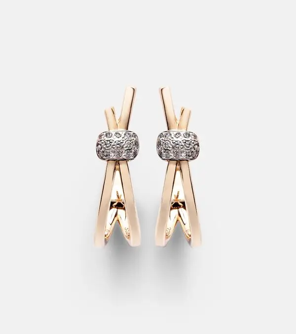 Pomellato Together 18kt Rose Gold Diamond Earrings - Pink