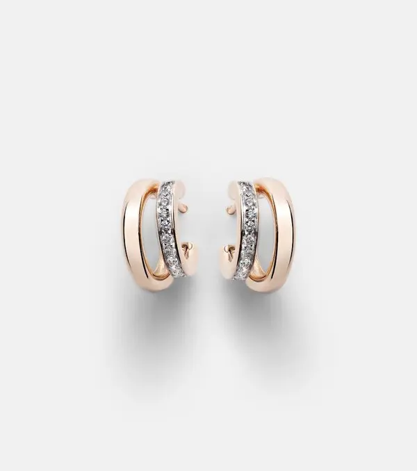 Pomellato Together 18kt Rose Gold Earrings With Diamonds - Pink