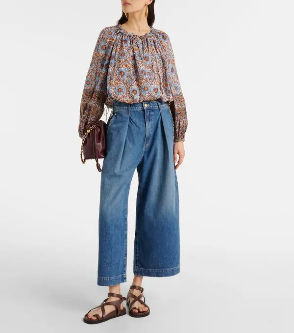 Ulla Johnson April Pleated Wide-leg Jeans