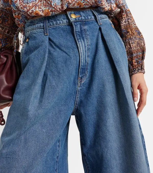 Ulla Johnson April Pleated Wide-leg Jeans