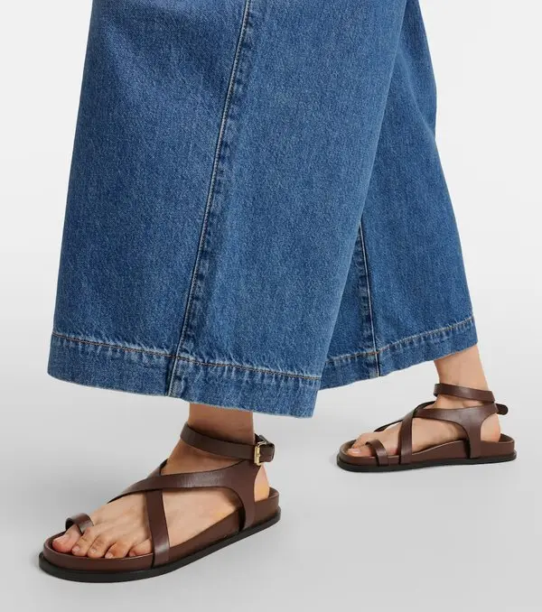Ulla Johnson April Pleated Wide-leg Jeans