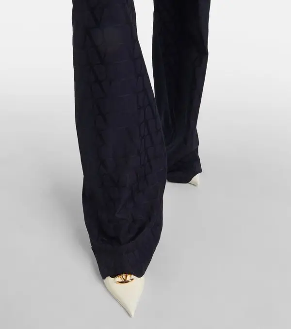 Valentino Garavani Cotton Poplin Wide-leg Pants