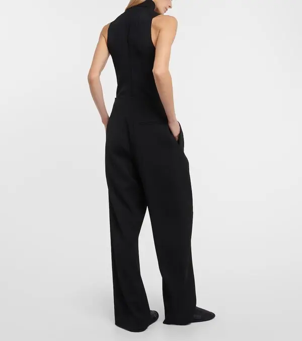 THE ROW Lonan Virgin Wool Wide-leg Pants - Black