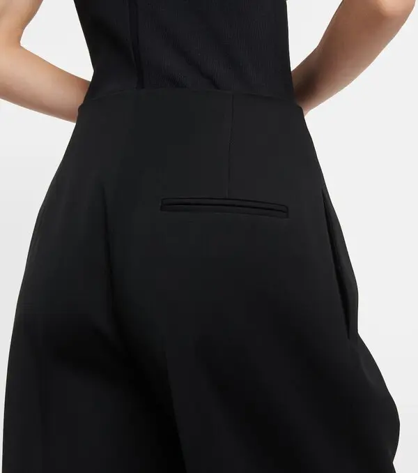 THE ROW Lonan Wide-leg Virgin Wool Pants - Black