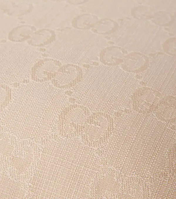 Gucci Gg Jacquard Cushion - Beige