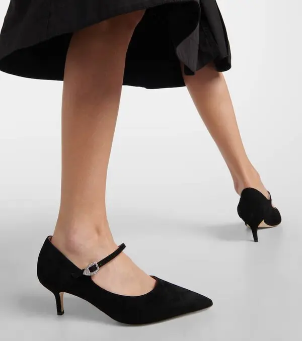 MALONE SOULIERS X Tabitha Simmons Kate 45 Suede Pumps