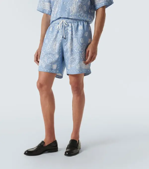 Amiri Bandana Cotton-blend Shorts