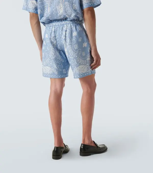 Amiri Bandana Cotton-blend Shorts