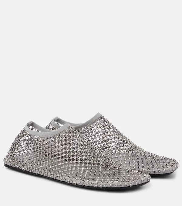 Christopher Esber Minette Embellished Slip-on Shoes - Silver