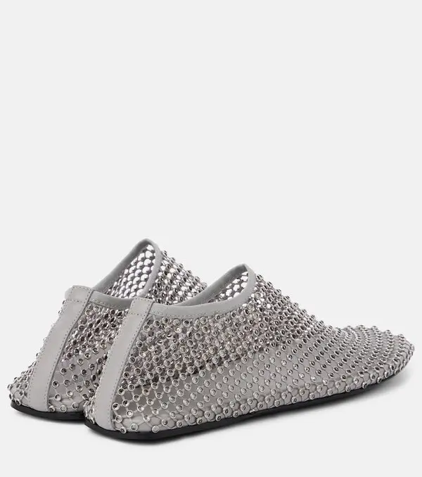 Christopher Esber Minette Embellished Slip-on Shoes - Silver