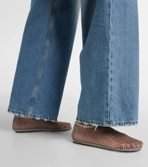 Christopher Esber Minette Embellished Slip-on Shoes - Silver