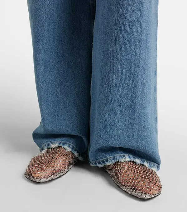 Christopher Esber Minette Embellished Slip-on Shoes - Silver