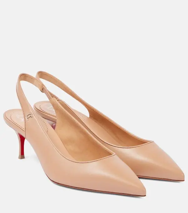 CHRISTIAN LOUBOUTIN Sporty Kate Sling 55 Pumps - Beige