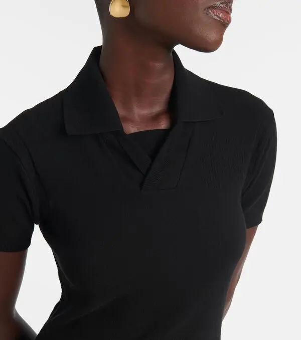 Burberry Cotton-blend Knit Polo Dress
