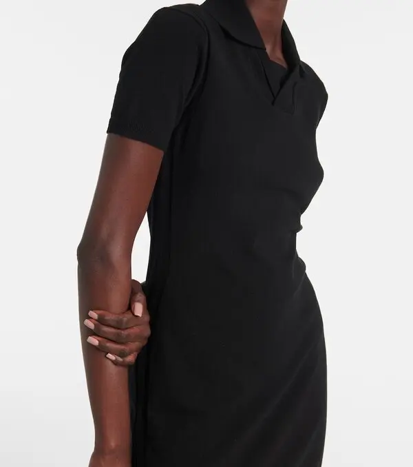 Burberry Cotton-blend Knit Polo Dress