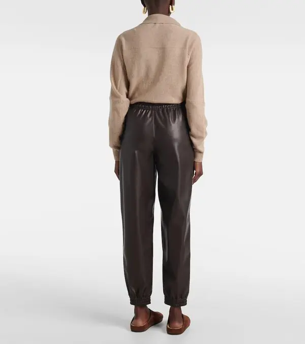 Stella McCartney Faux Leather Sweatpants