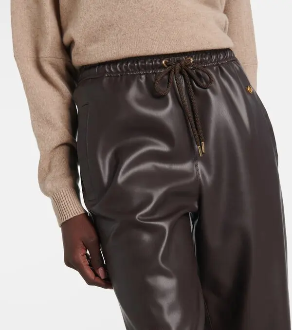 Stella McCartney Faux Leather Sweatpants