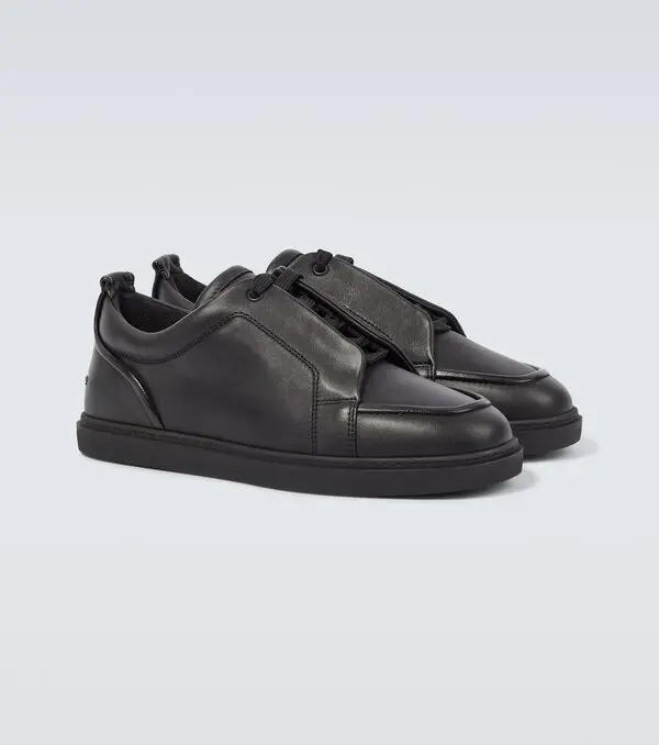 CHRISTIAN LOUBOUTIN Jimmy Leather Sneakers - Black