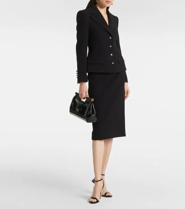 Dolce & Gabbana Keira Logo Patent Leather Sandals - Black