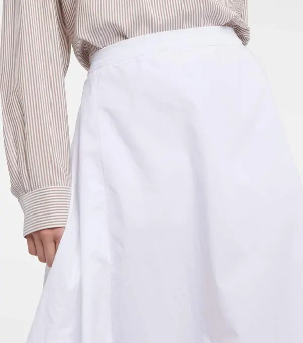 THE ROW Fleur Cotton Midi Skirt
