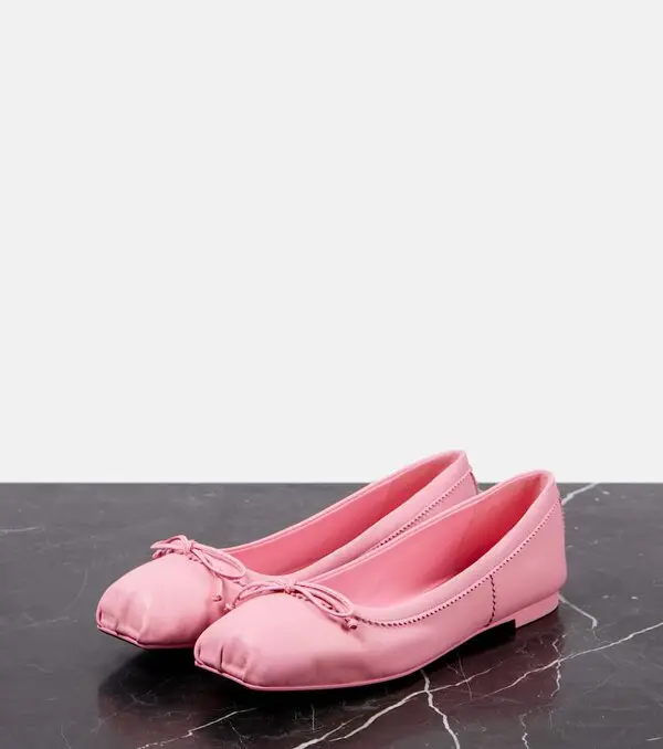 CHRISTIAN LOUBOUTIN Mamadrague Leather Ballet Flats - Pink