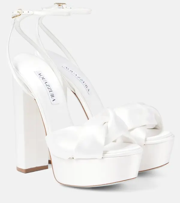 AQUAZZURA Bridal Olie 140 Platform Sandals - White