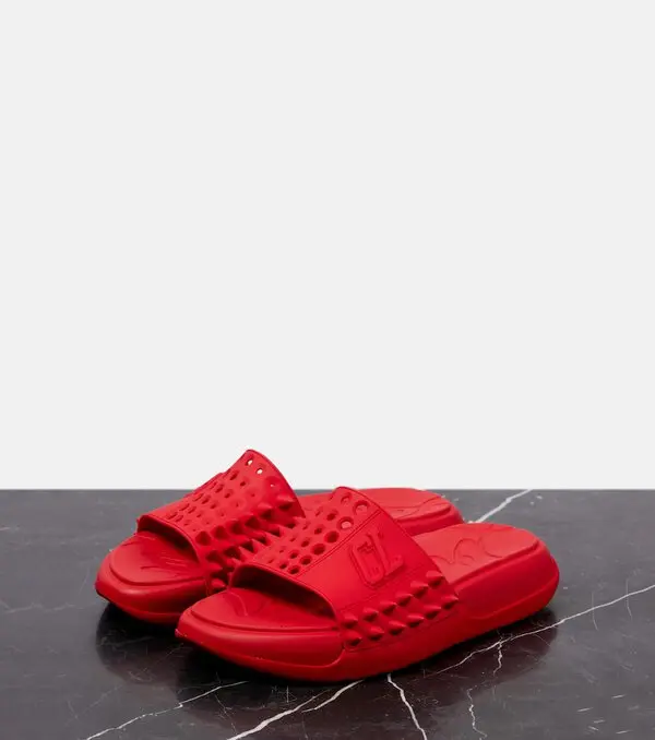 CHRISTIAN LOUBOUTIN Take It Easy Slides - Red