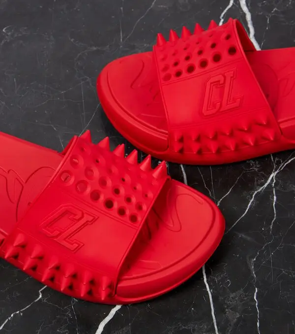 CHRISTIAN LOUBOUTIN Take It Easy Slides - Red